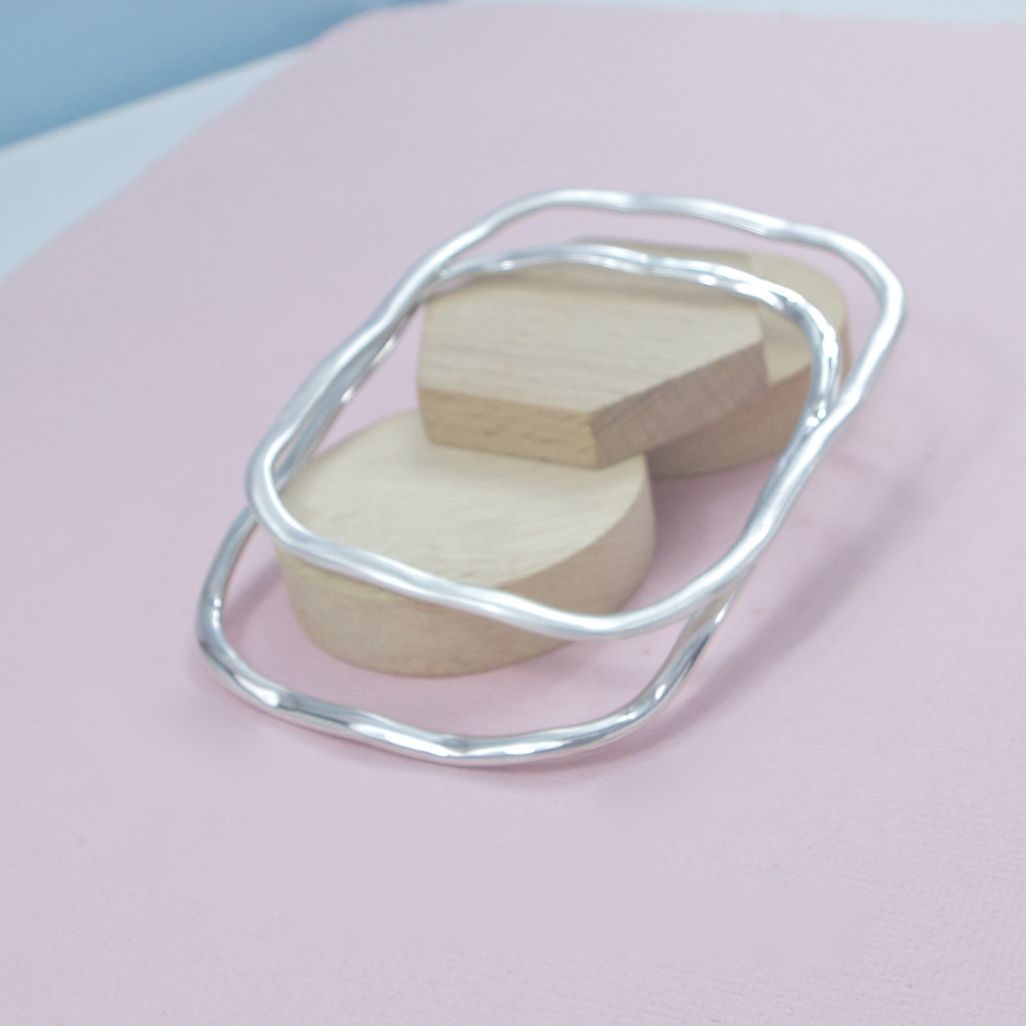 Silver Wavy Bangle - Summer and Silver