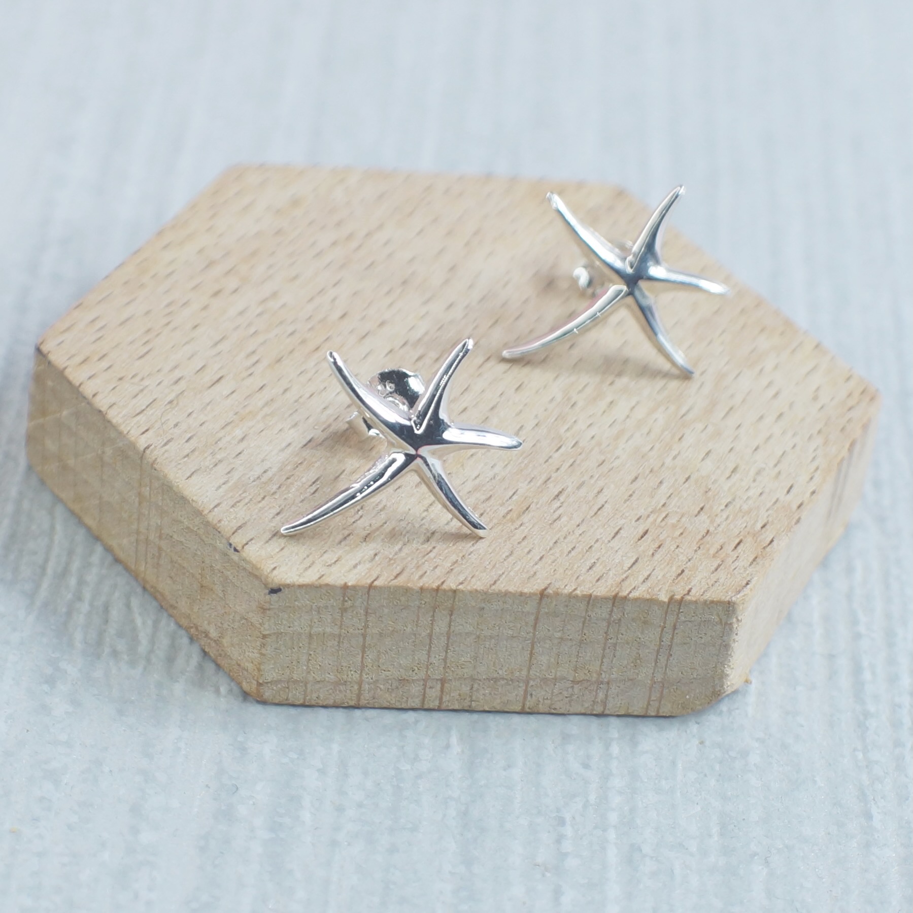 Silver Atlantic Starfish Studs - Summer and Silver